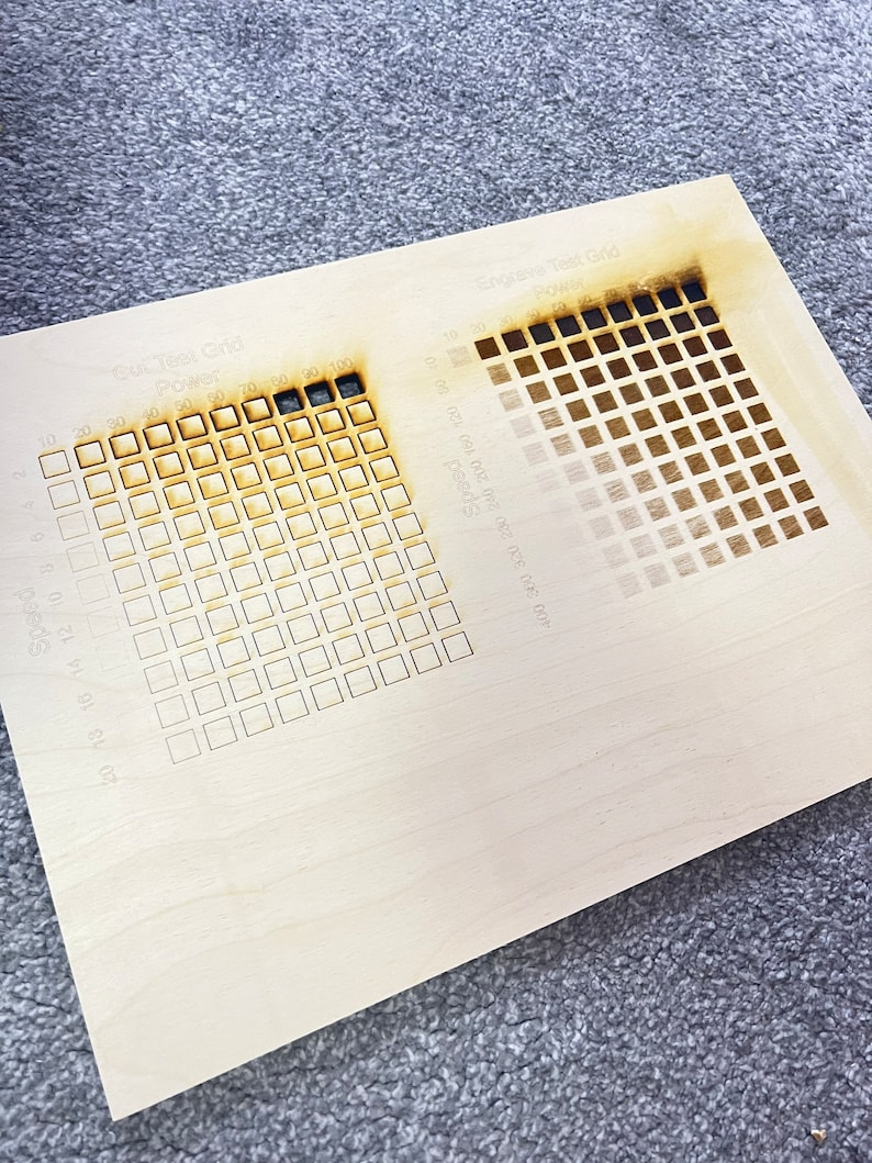 Test Grid (cut and Engrave) for Xtool Creative Suite - XCS File Instant ...