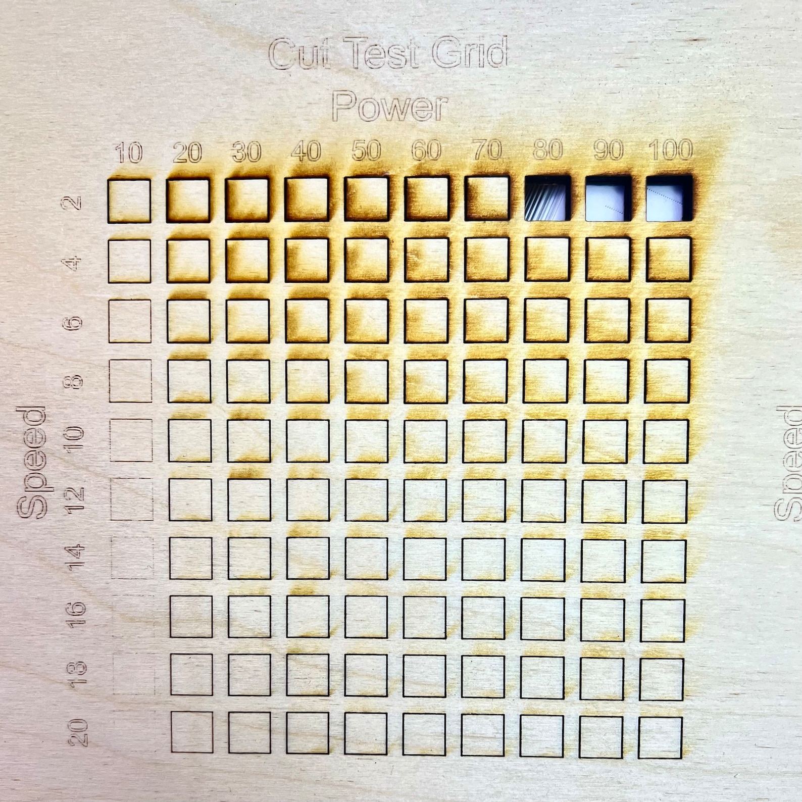 Test Grid (cut and Engrave) for Xtool Creative Suite - XCS File Instant ...