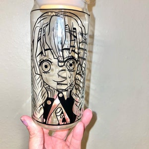 Custom Anime Beercan Glass| With Lid and Straw| Anime Show Cup ...