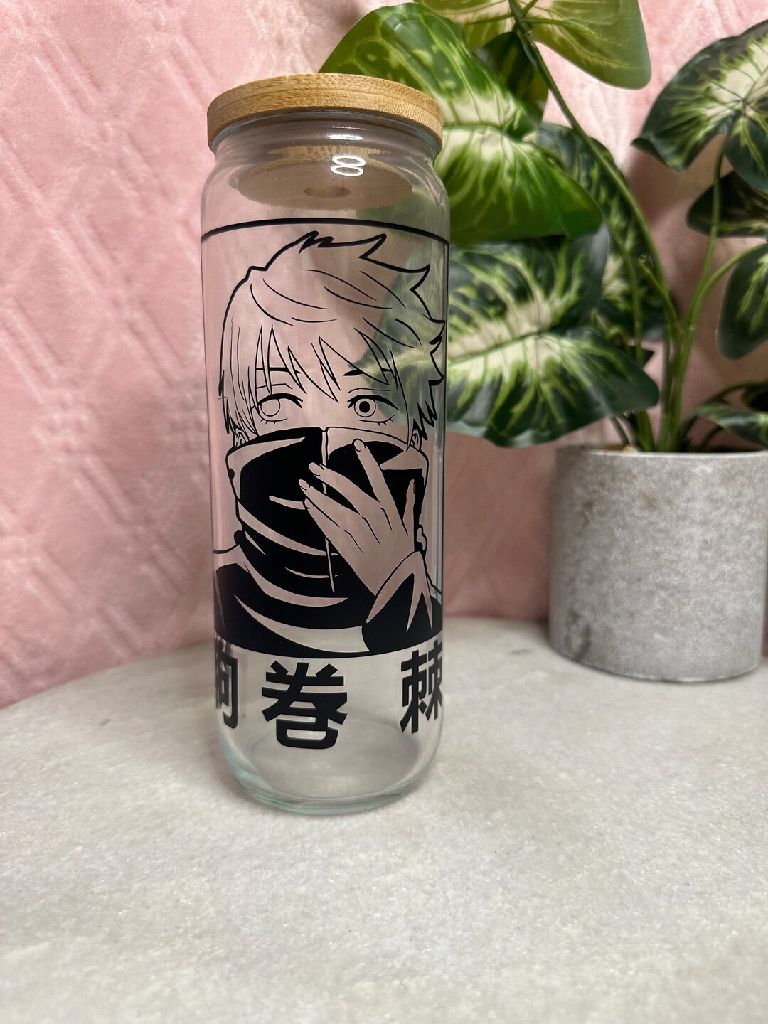 Custom Anime Beercan Glass| With Lid and Straw| Anime Show Cup ...