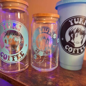 Custom Anime Yuki S Beercan Glass| With Lid and Straw| Anime Show Cup ...