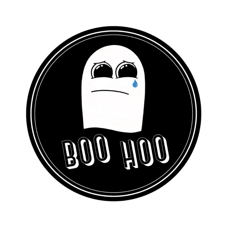Boo Hoo Circle Sticker - Etsy