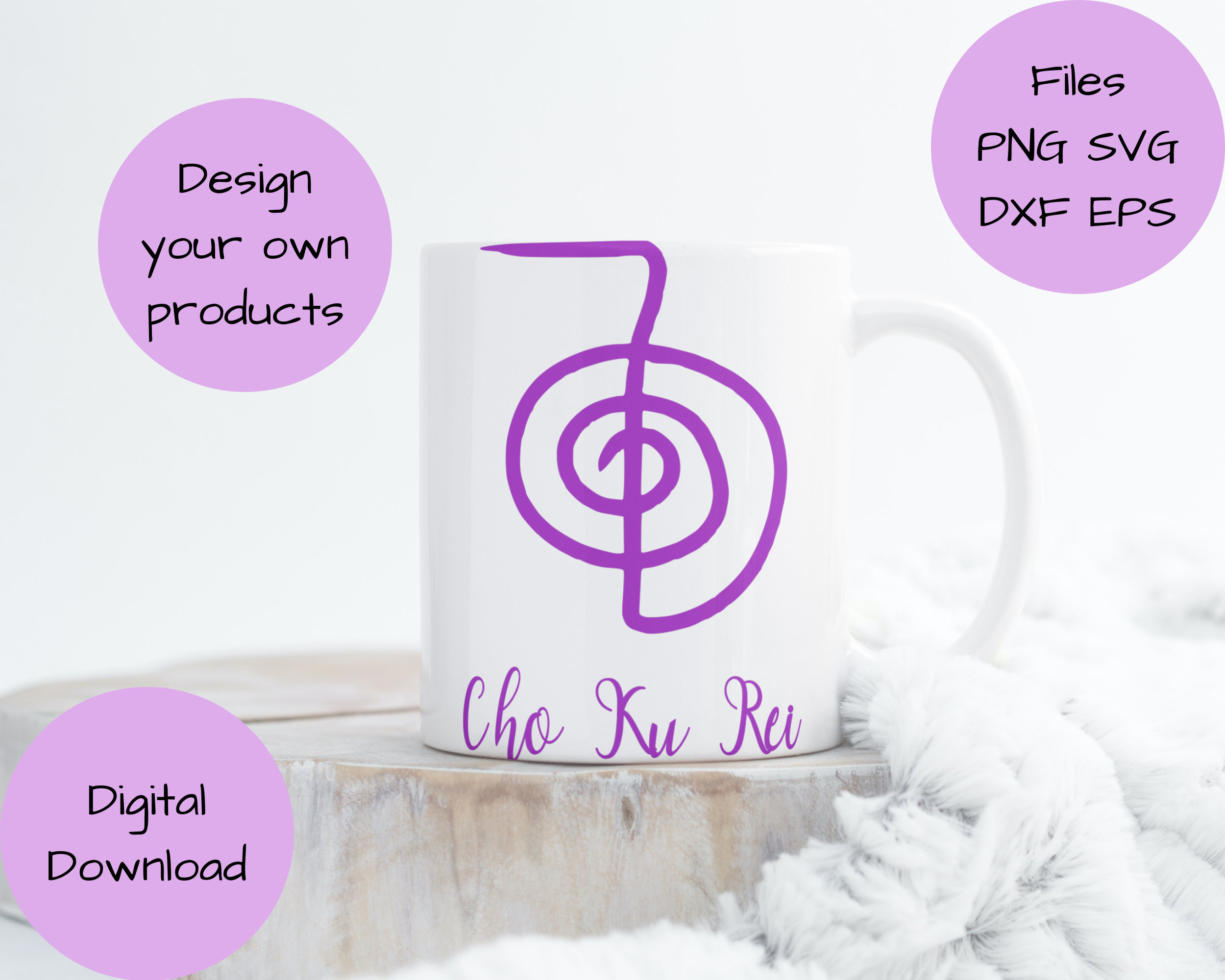 Purple Reiki Usui Symbols ~ Hand Drawn in 4 Files ~ Png ~ Svg ~ Dxf ...