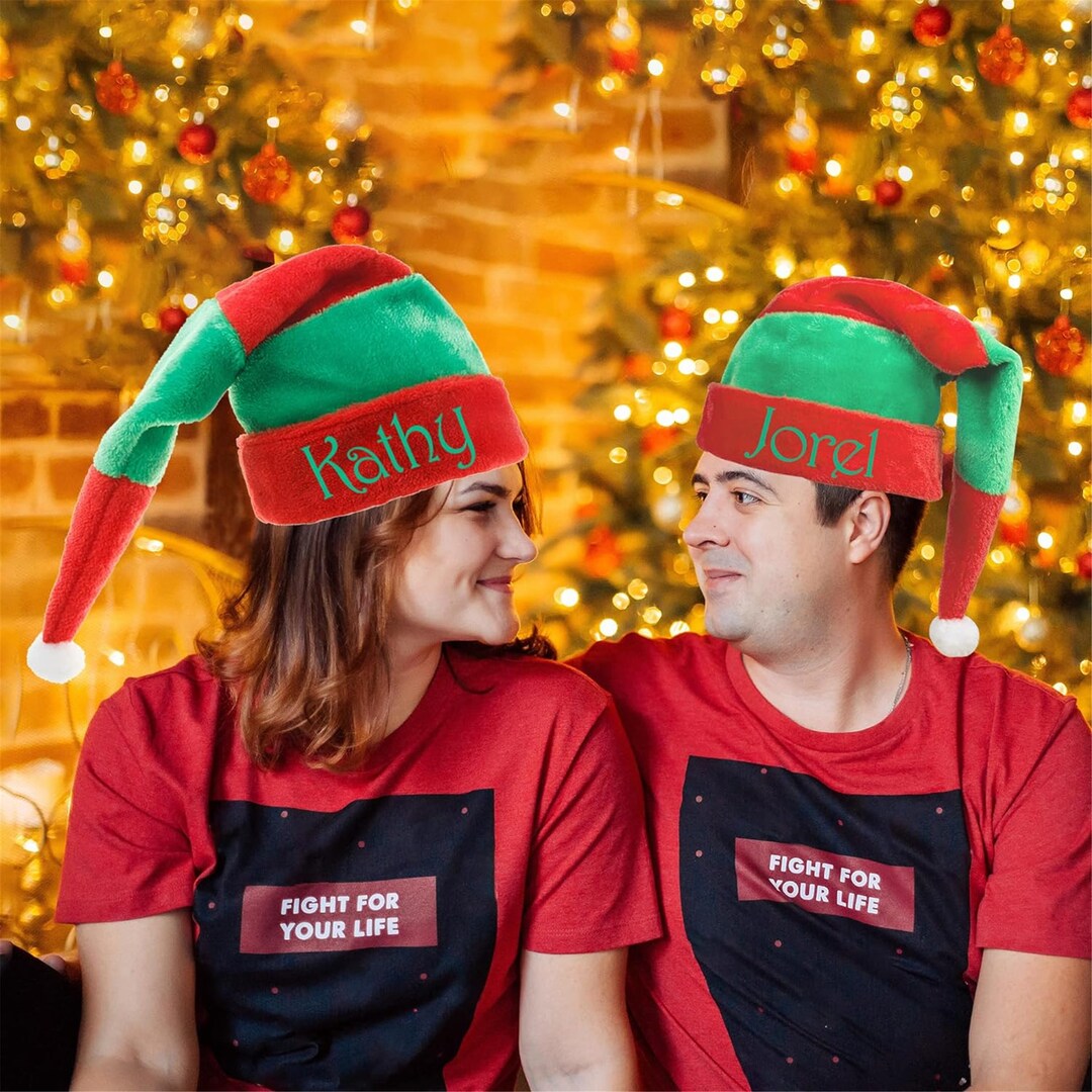 Personalized Embroidery Santa Hat, Custom Christmas Hat, Custom Text ...