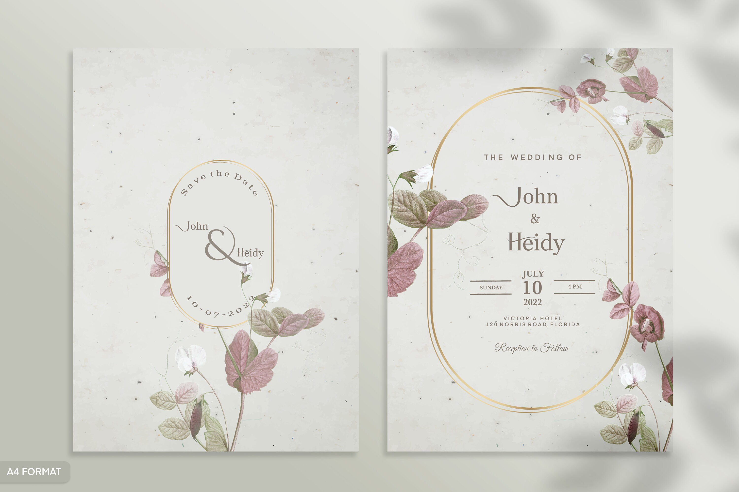 Vintage Wedding Classical Invitation Template - Etsy