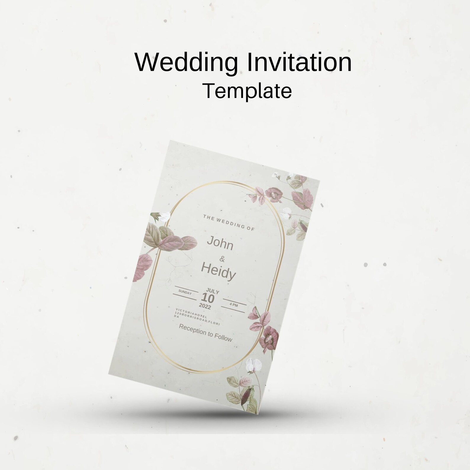 Vintage Wedding Classical Invitation Template - Etsy