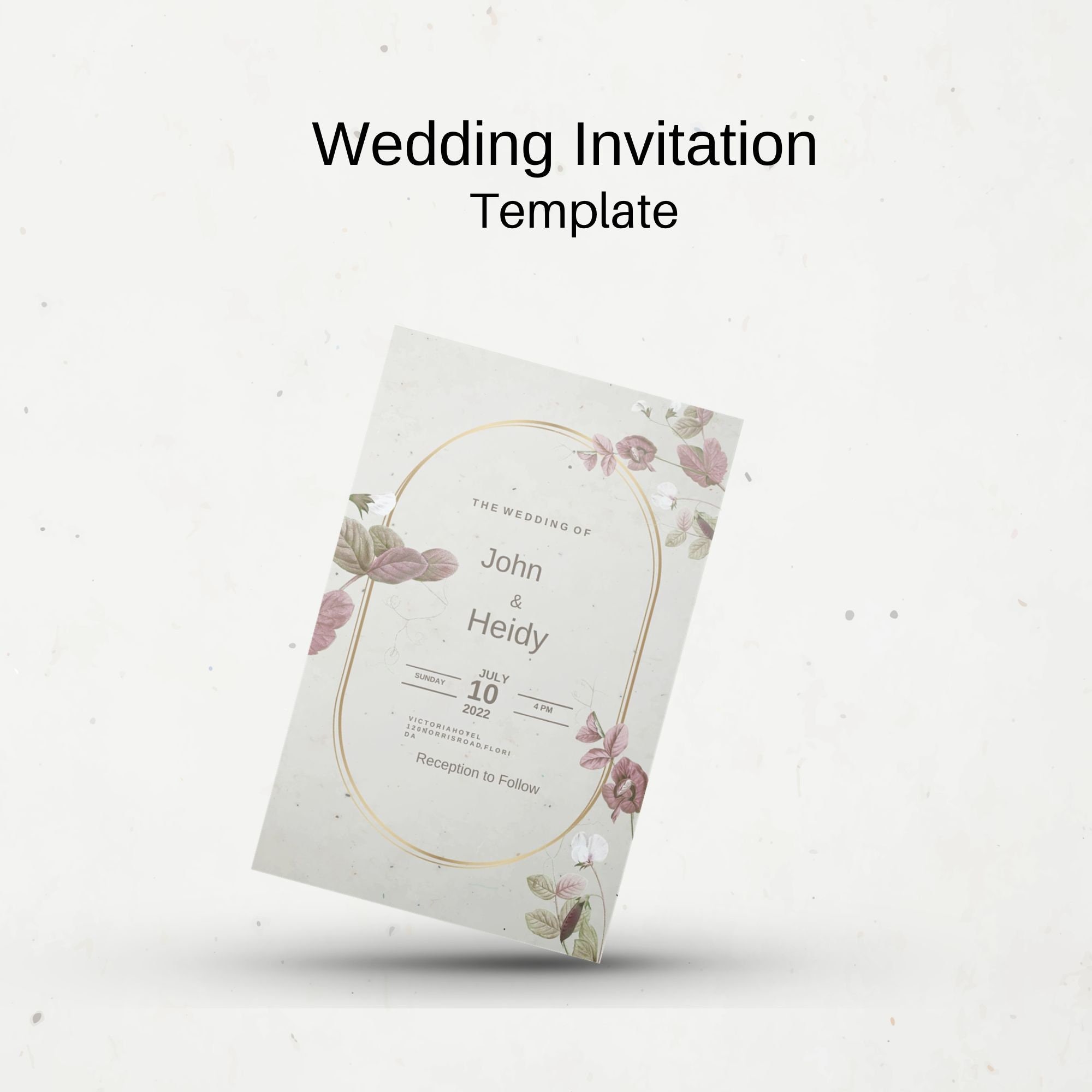 Vintage Wedding Classical Invitation Template - Etsy