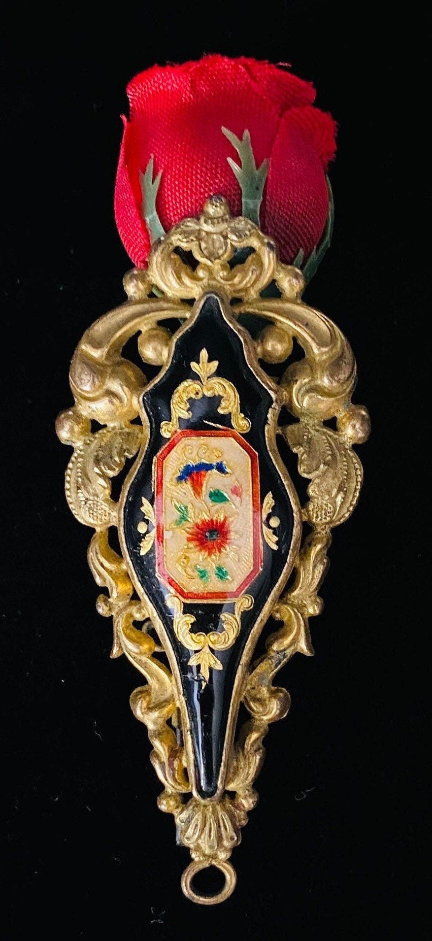 Antique Austro Hungarian Pinchbeck and Enamel Wedding Posey Flower ...