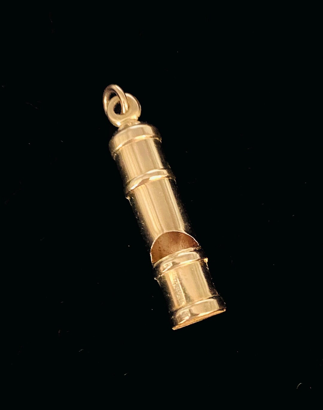 Vintage 9ct Gold Miniture Whistle Pendant Charm - Etsy
