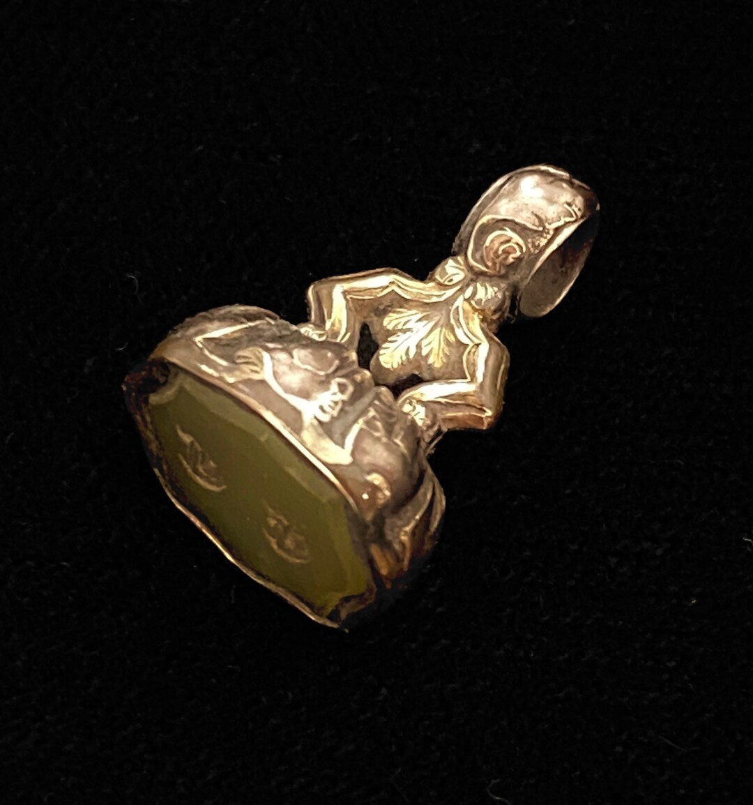 Antique Georgian Pinchbeck Jade Initials ‘D D’ Seal Pendant - Etsy