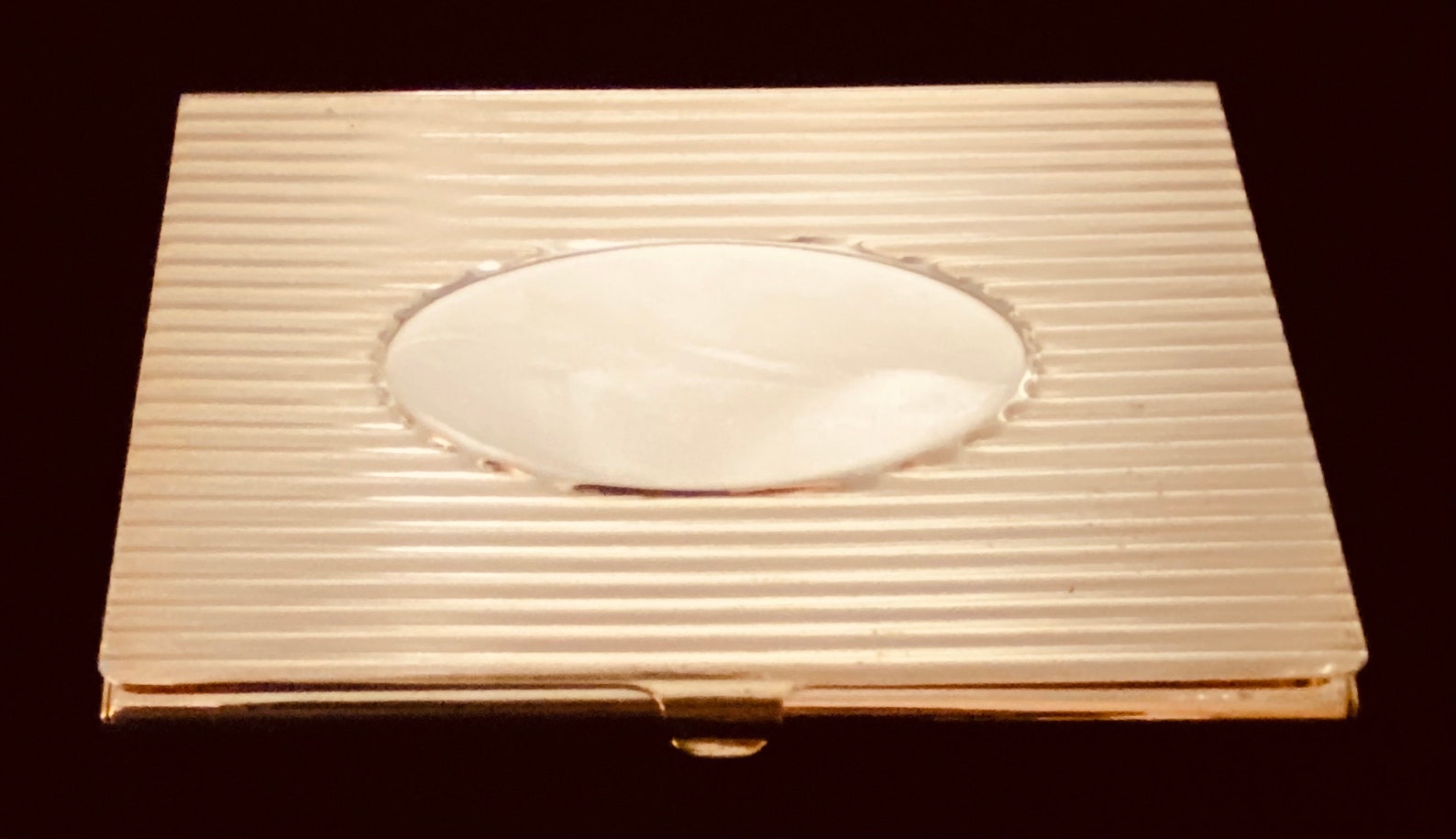 Vintage Art Deco Style Gold Plated Card Case - Etsy