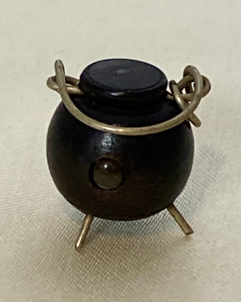 Antique Edwardian Miniature Stanhope Silver and Wooden Cooking Pot ...