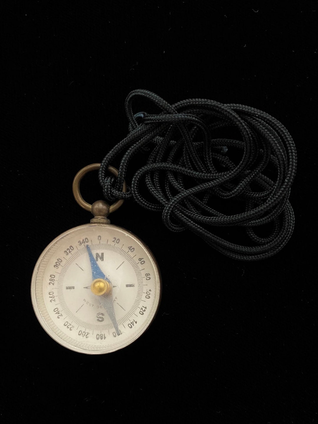 Vintage Brass 1930’s Small Compass With Cord - Etsy