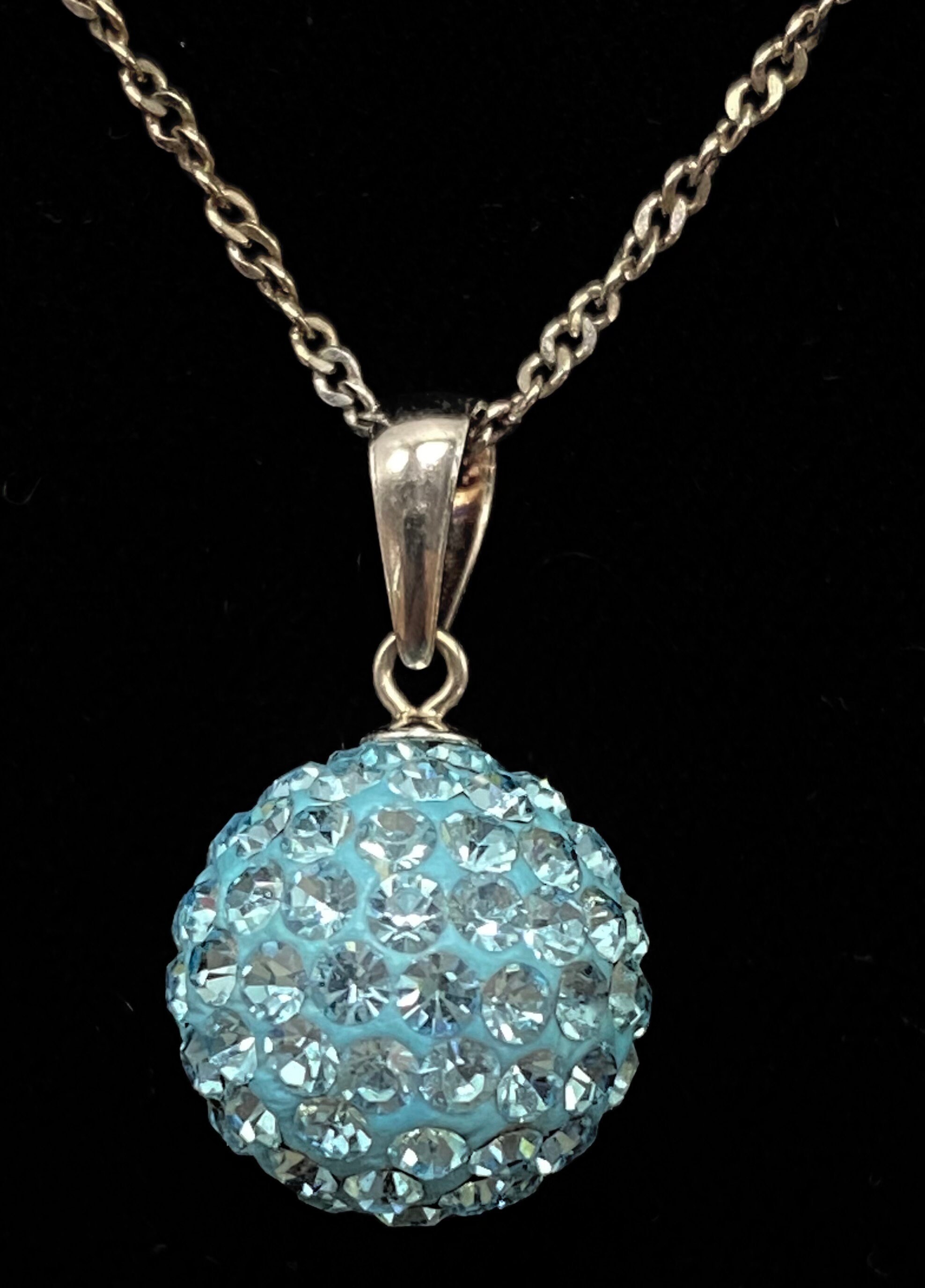 Vintage Warren James Sterling Silver Swarovski Blue Crystal Rhinestones ...