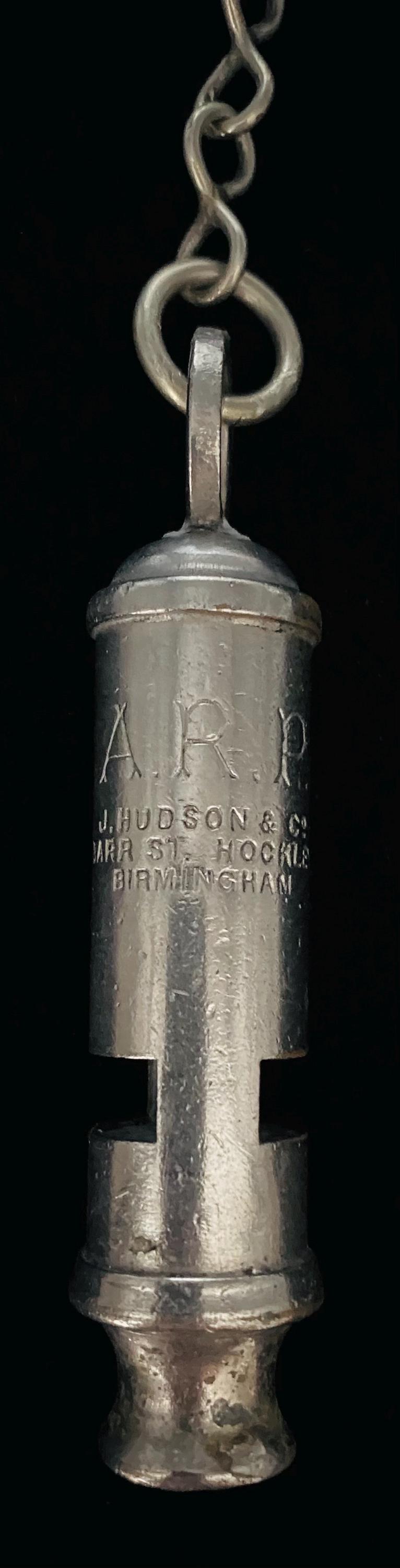 Vintage British A.r.p. Air Raid Police Whistle by J Hudson & Co ...