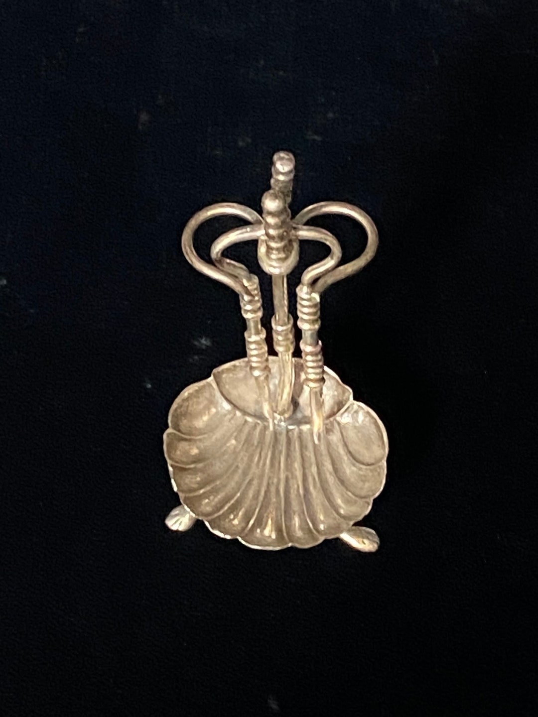 Antique Miniature Sterling Silver Dolls House Shell Coal Scuttle With ...