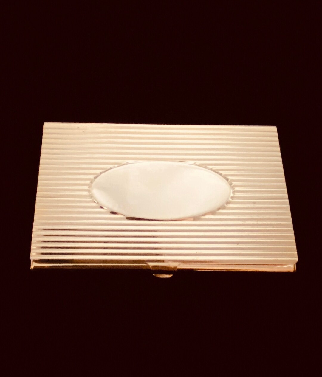 Vintage Art Deco Style Gold Plated Card Case - Etsy