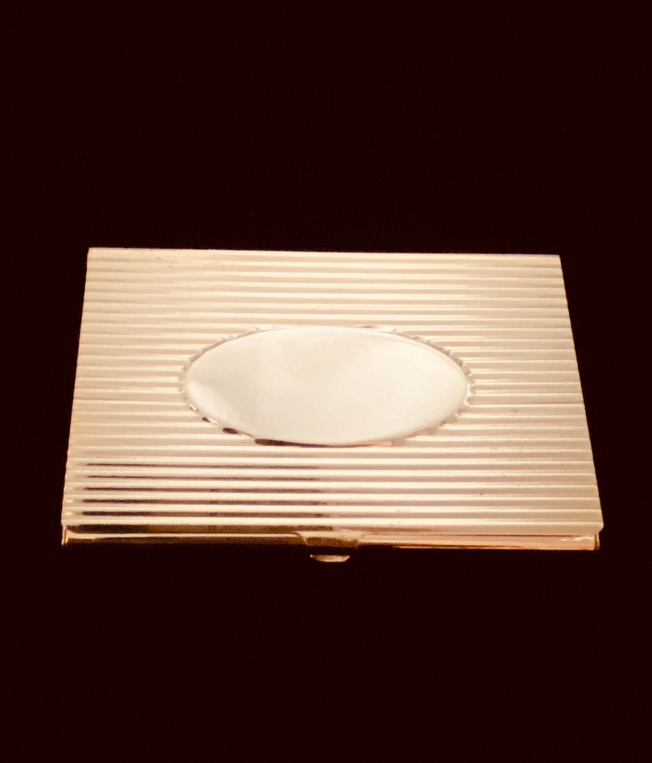 Vintage Art Deco Style Gold Plated Card Case - Etsy