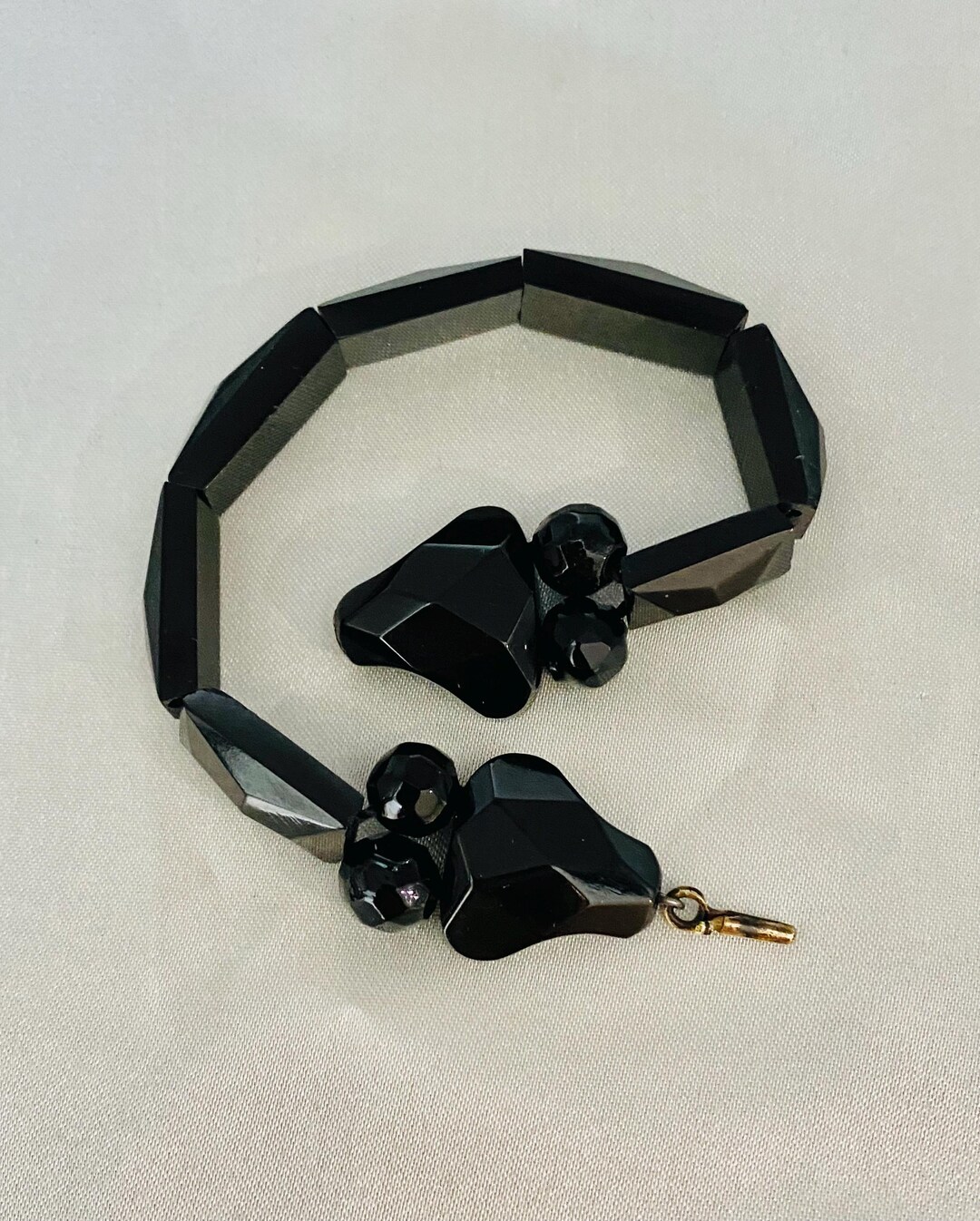 Antique Victorian Whitby Jet Snake Bracelet - Etsy