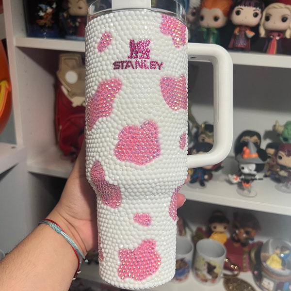 Rhinestone Stanley Cup Cow - Etsy