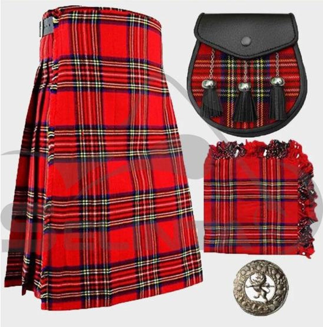 Men's Handmade Kilt Set Traditional Kilts Outfit for Men 38 Tartans ...