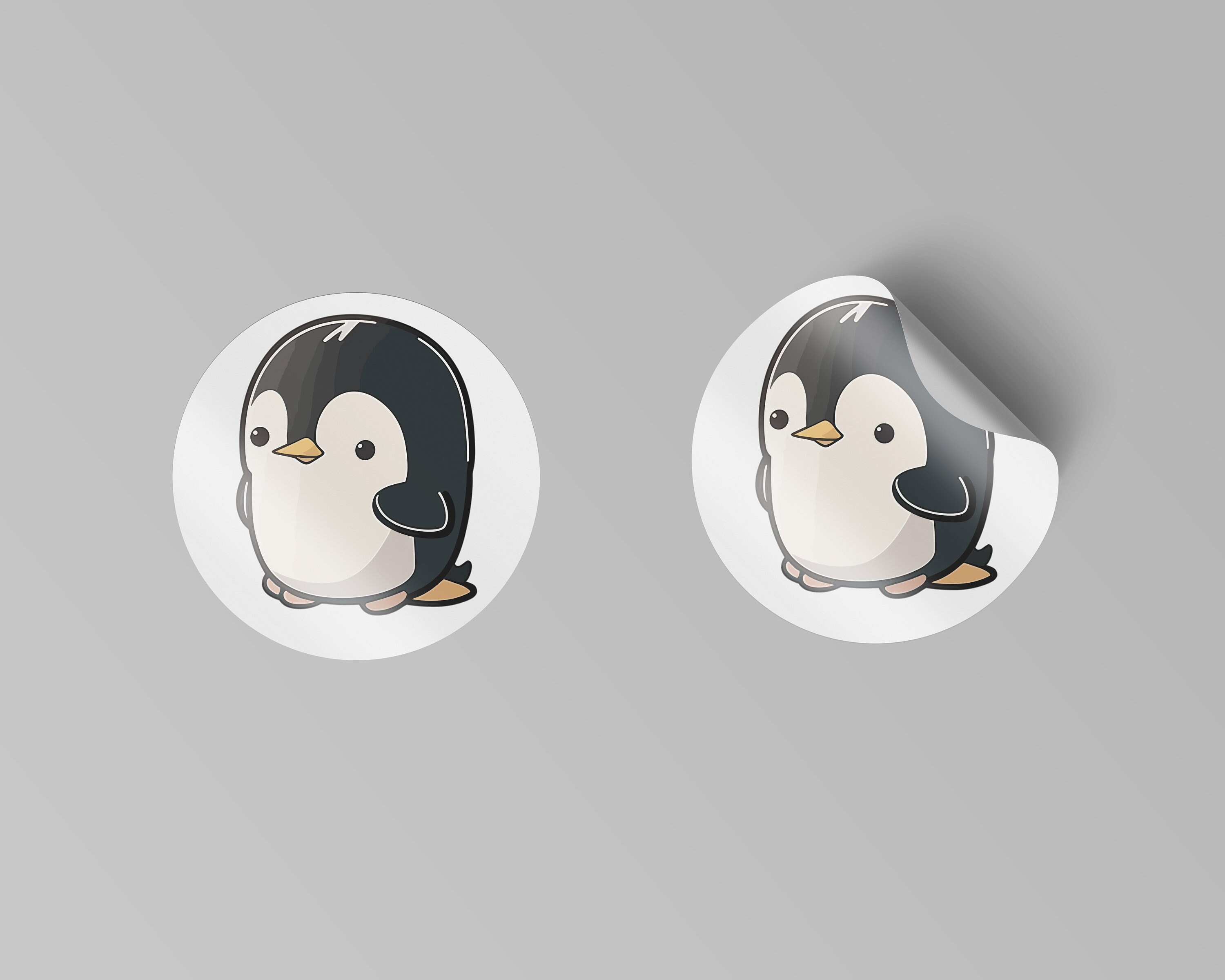 Cute Penguin Sticker, SVG, PNG, and PDF Digital Download - Penguin ...