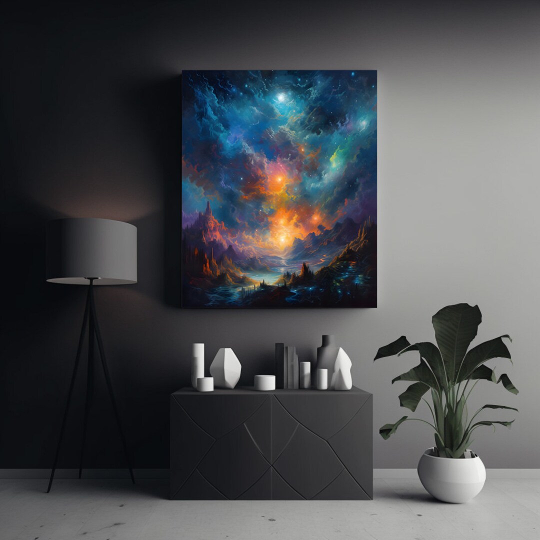 Printable Art - Mystical Galaxy Wall Art - High-quality Print - Digital ...