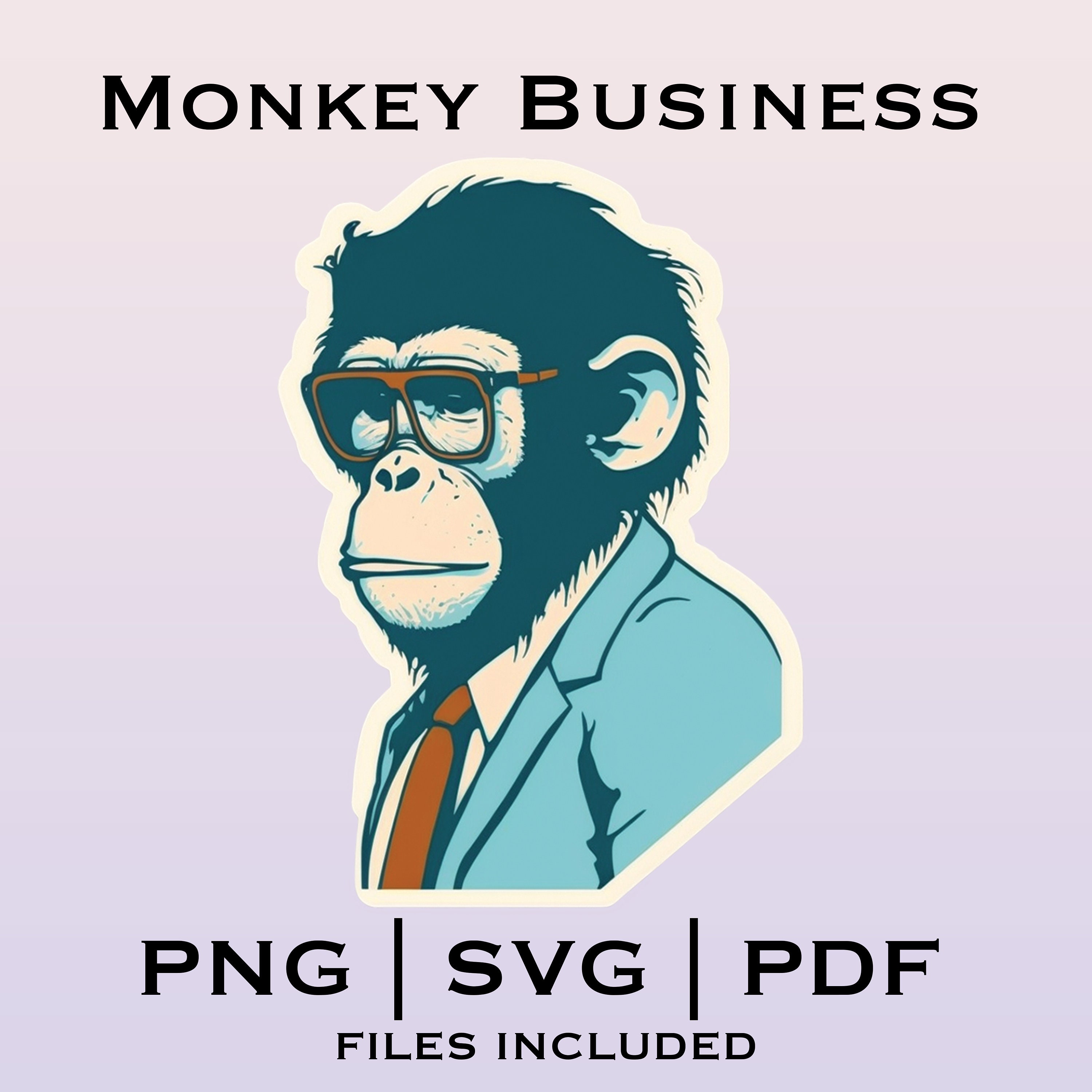 Monkey Business - Sticker Instant Download for Crafting - 3 Files ...