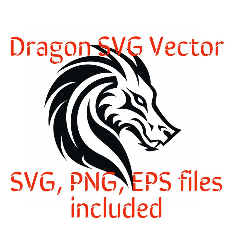 Dragon SVG Vector - Dragon SVG File for Cricut, Silhouette - Great for ...