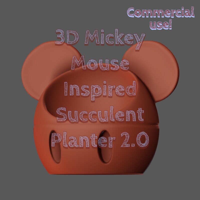 Mickey Mouse Planter - Etsy