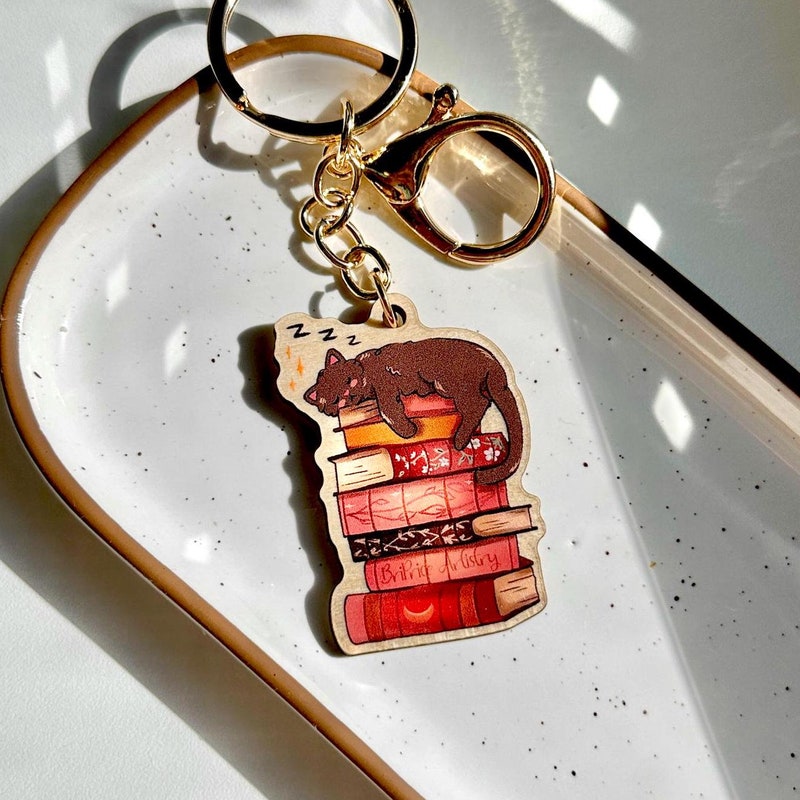 Bookish Keychain - Etsy
