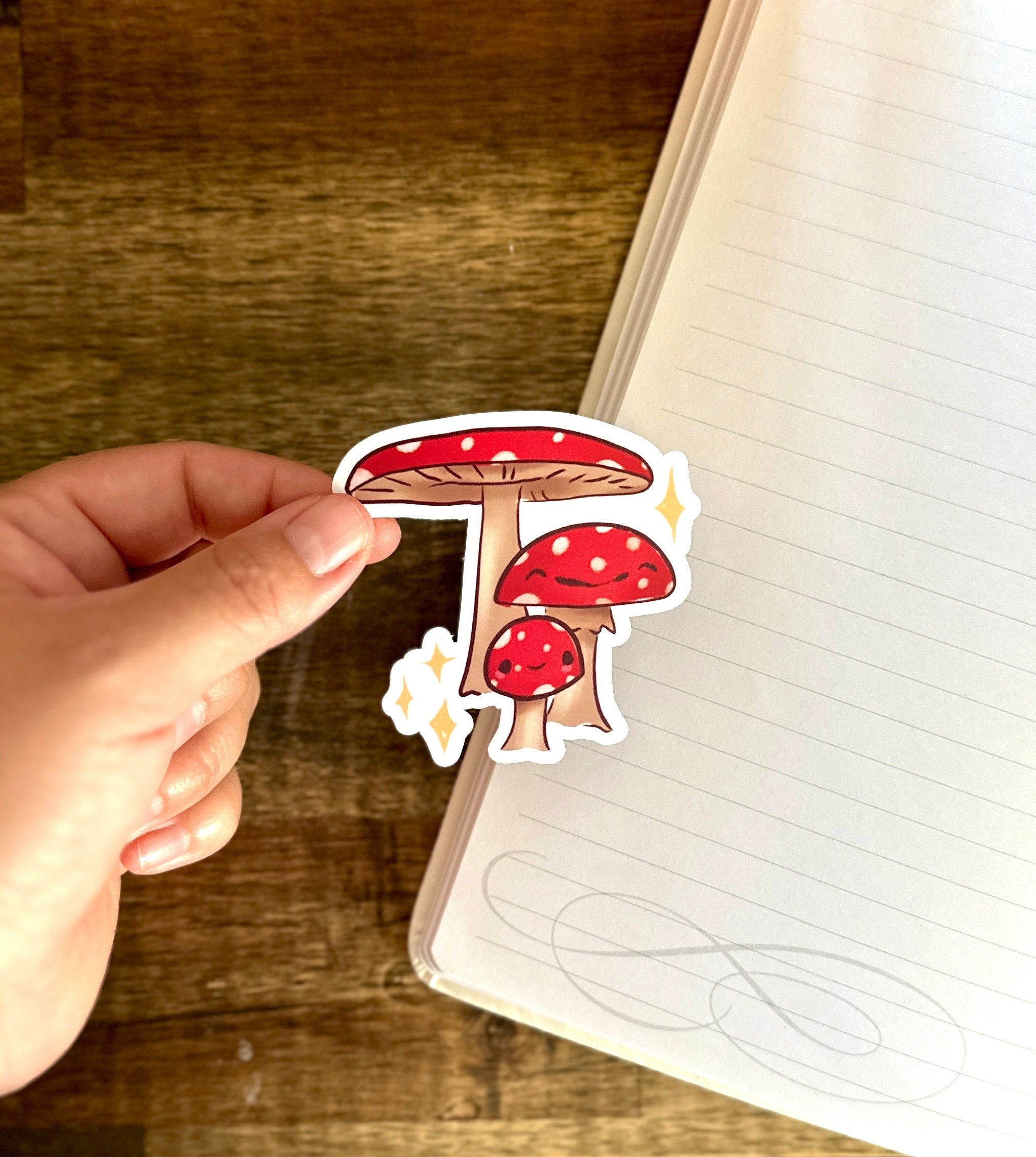 Cute Kawaii Mushroom Sticker, Waterproof Stickers, Mushie Forest ...