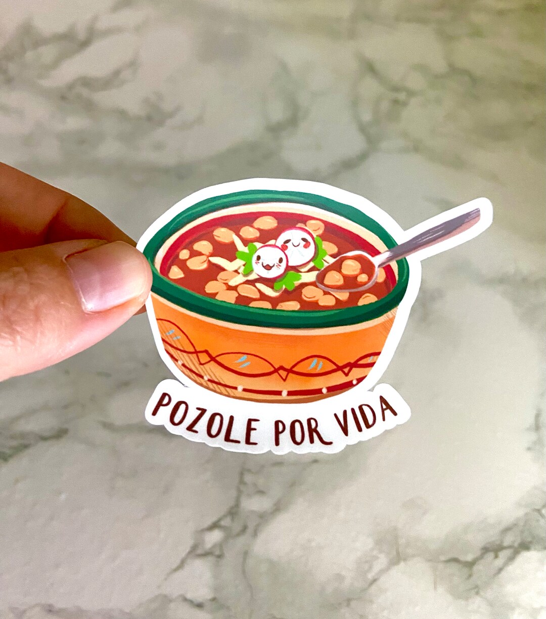 Cute Kawaii Mexican Food Pozole Sticker, Vinyl Waterproof Decal - Etsy
