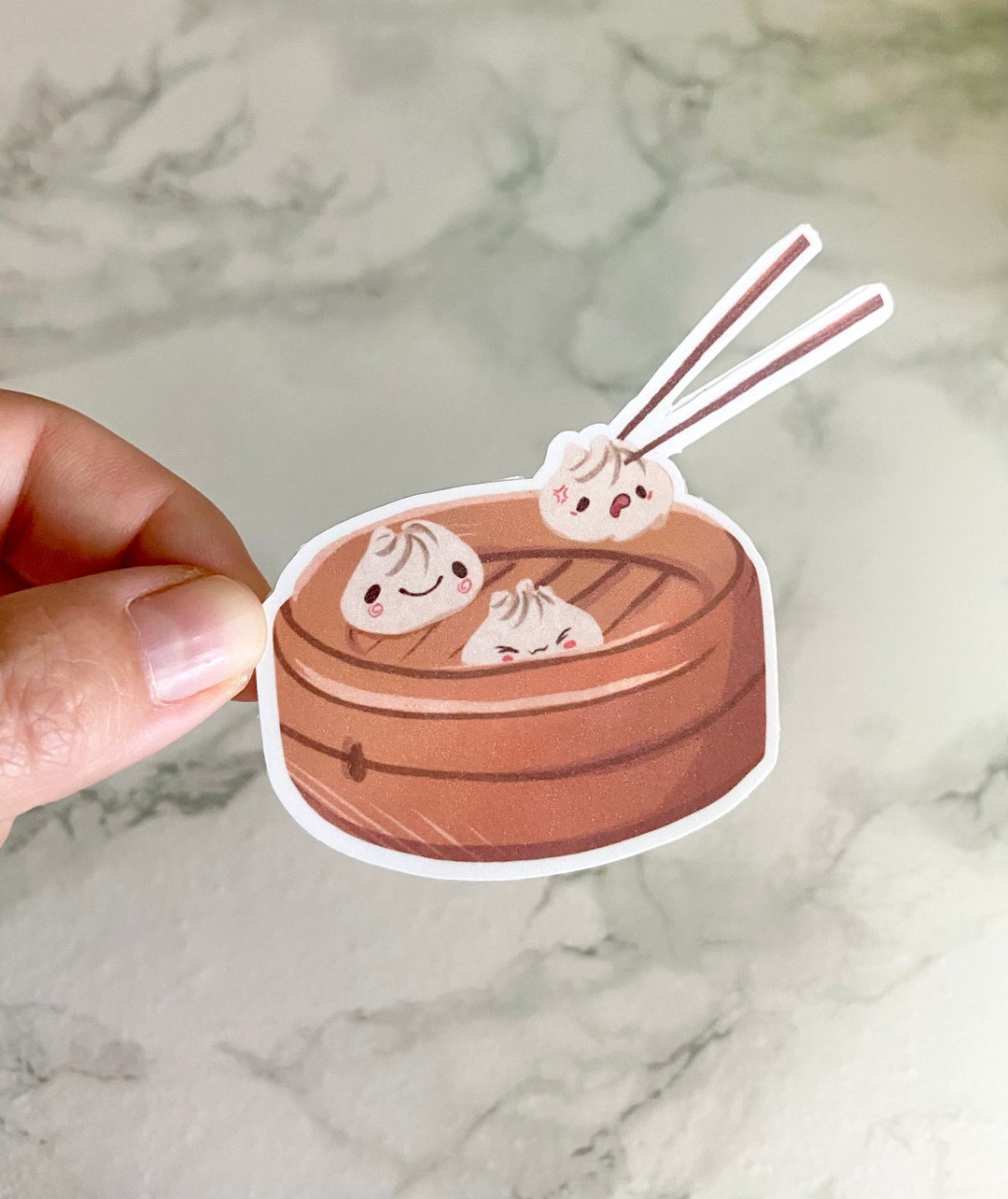 Cute Kawaii Dim Sum Sticker, Asian Food Art, Vinyl Waterproof Decal - Etsy