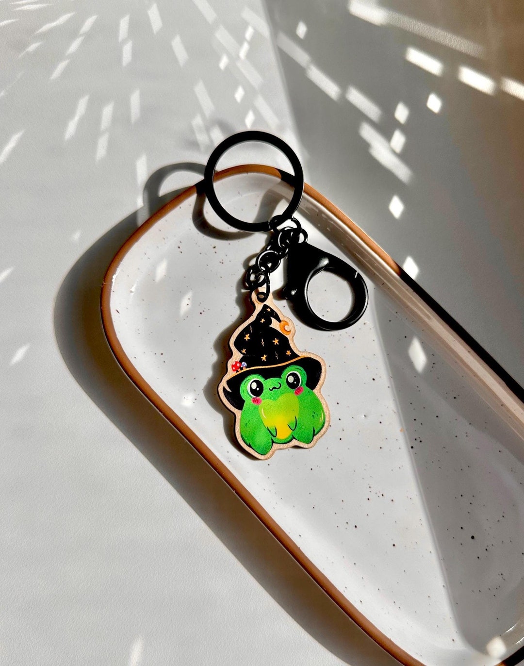 Cute Kawaii Frog Keychain, Wizard Magic Frog, Cottagecore Aesthetic - Etsy