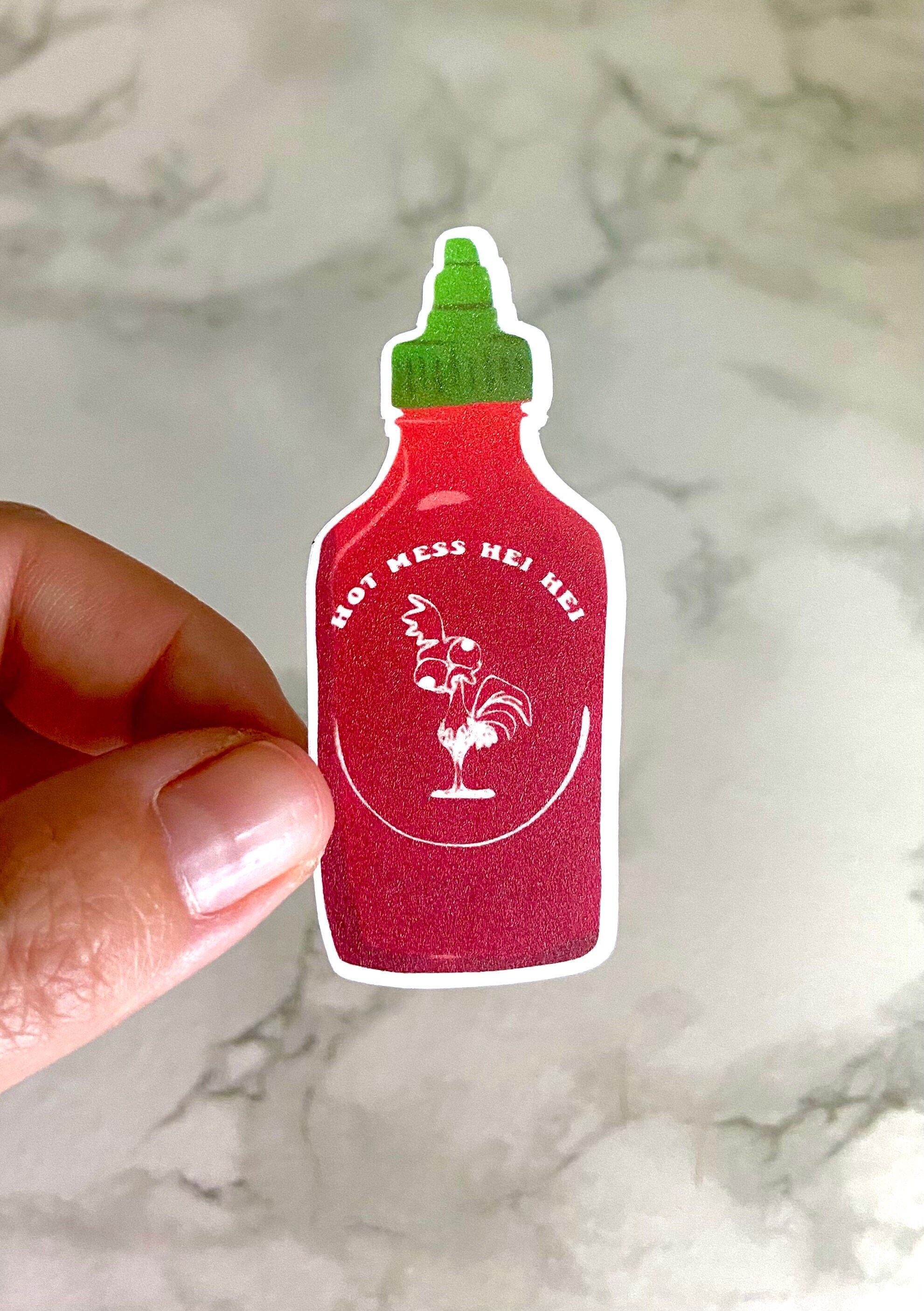 Cute Kawaii Sriracha Sauce Sticker, Hei-hei, Vinyl Waterproof Decal - Etsy
