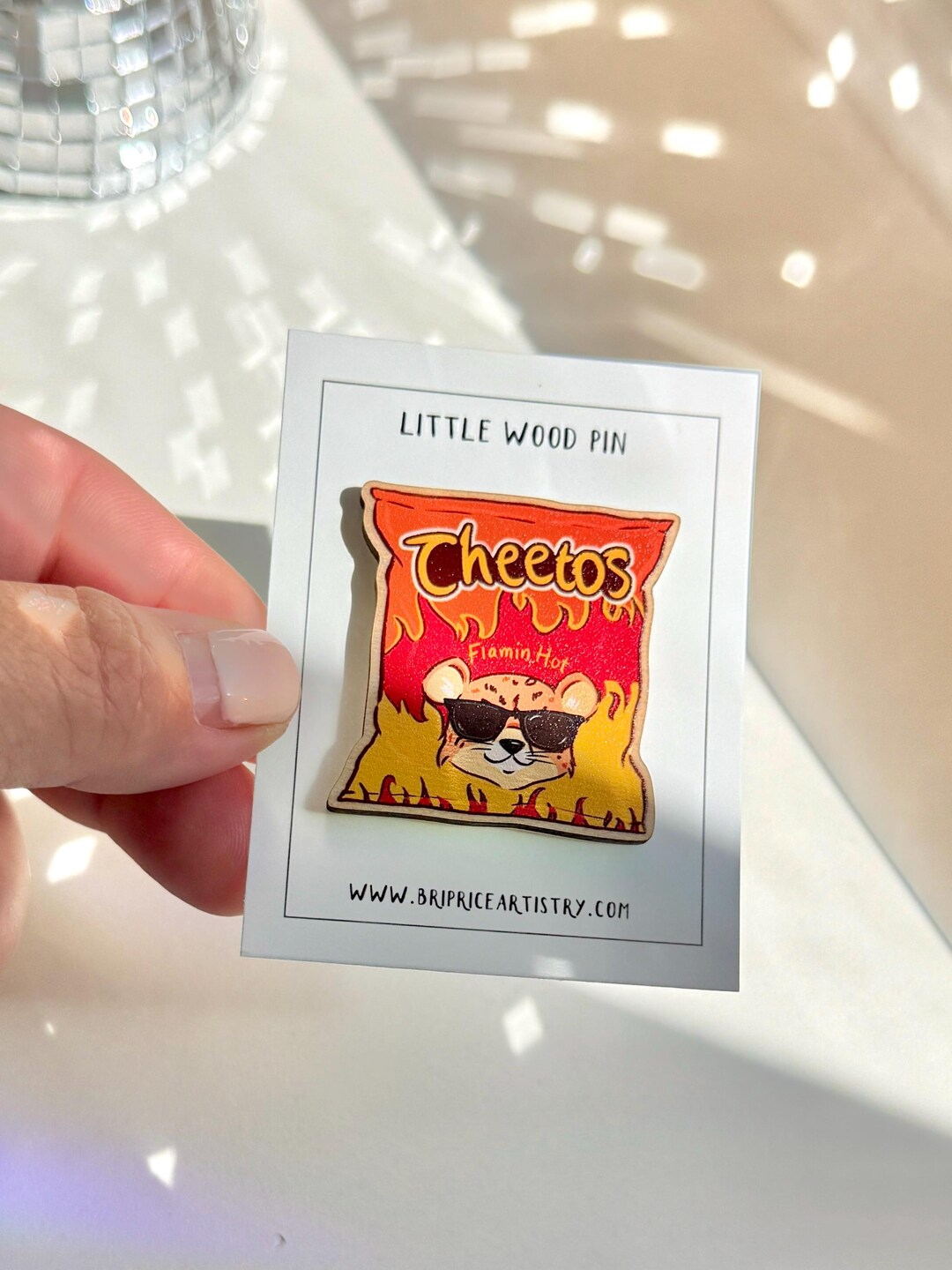 Cute Hot Cheetos Wood Pin, Mexican Snack Art - Etsy