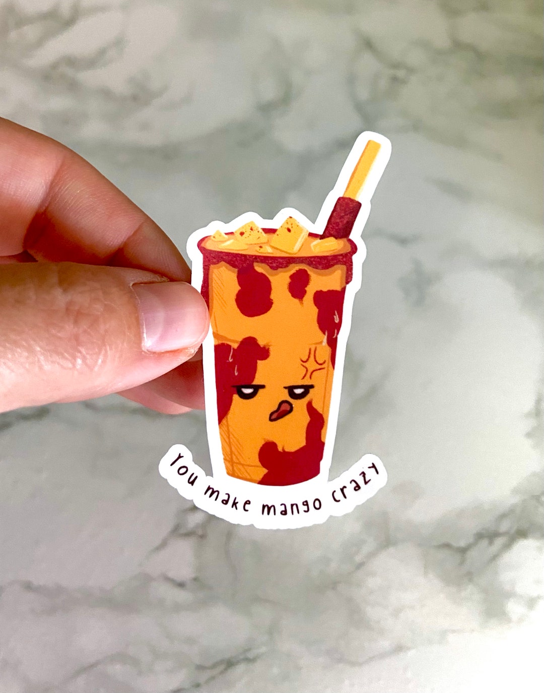 Cute Kawaii Mexican Food Mangonada Sticker, Vinyl Waterproof Decal - Etsy