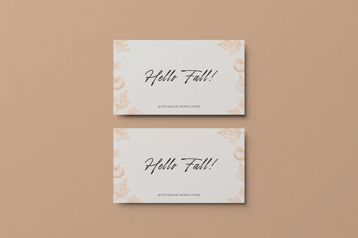 Hello Fall Print-out Template | Customizable Hello Fall Template - Etsy