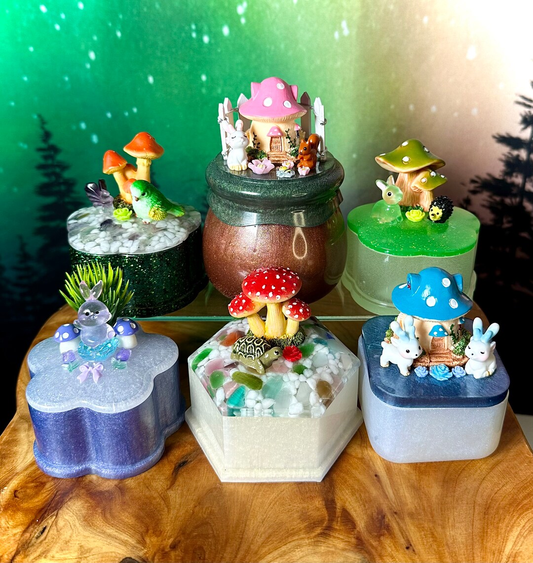Fairy Garden Trinket Box / Cottage Core / Handmade Home Decor / Jewelry ...