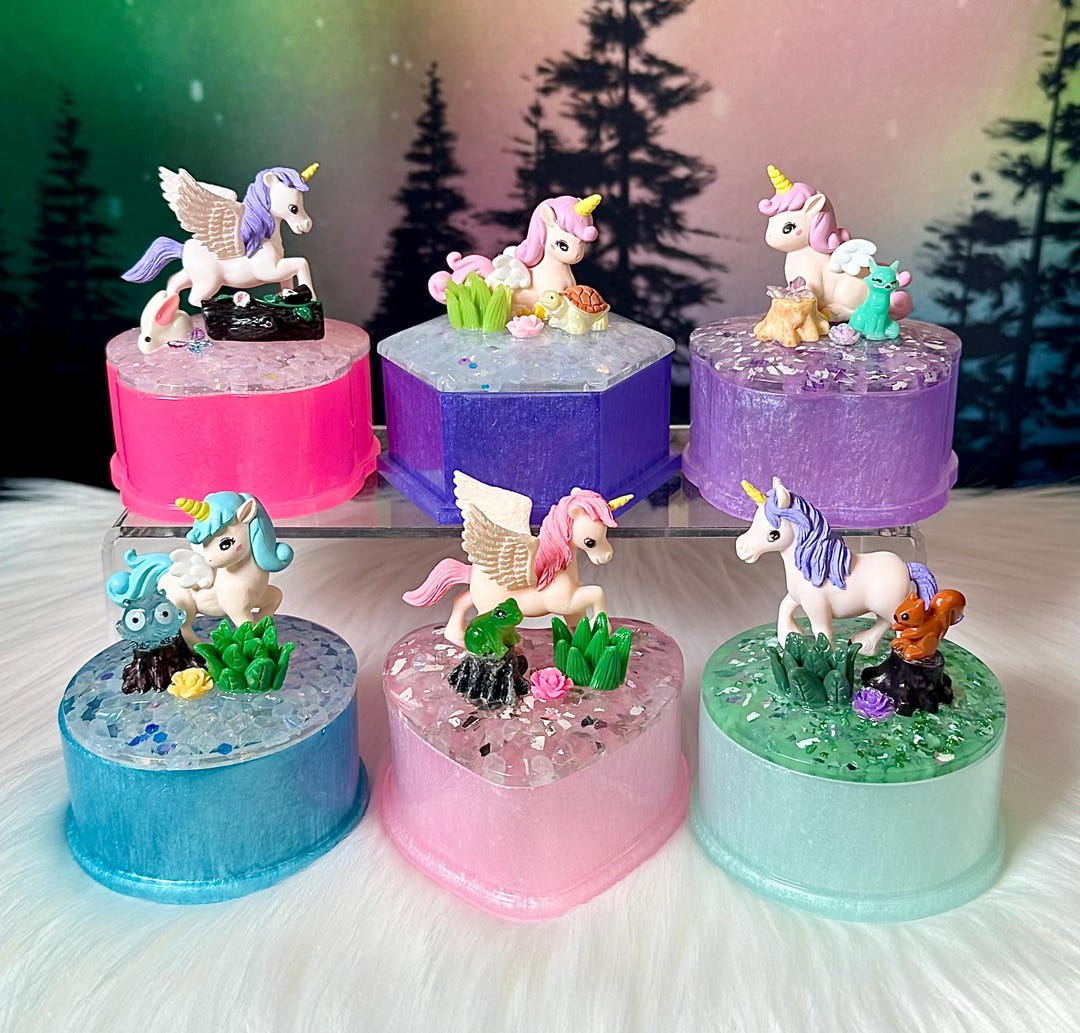 Unicorn Fairytale Forest Trinket Box / Handmade Home Decor / Jewelry ...