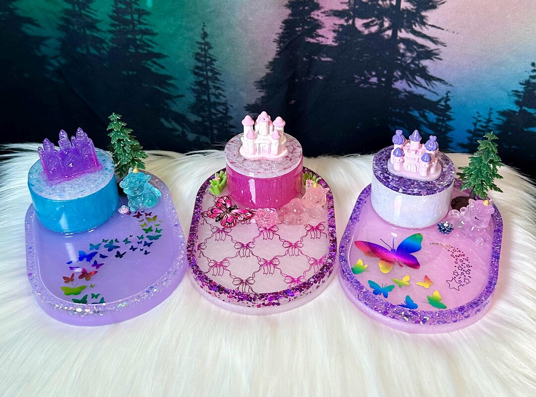 Enchanted Forest Trinket Tray and Jewelry Box / Unicorn Trinket Box ...