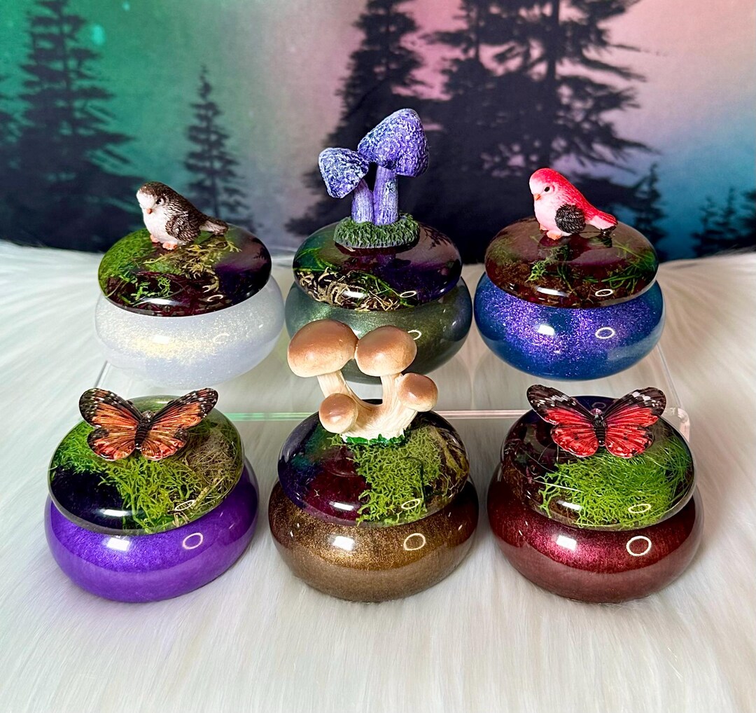 Cottage Core Trinket Box With Moss / Handmade Kitschy Home Decor ...