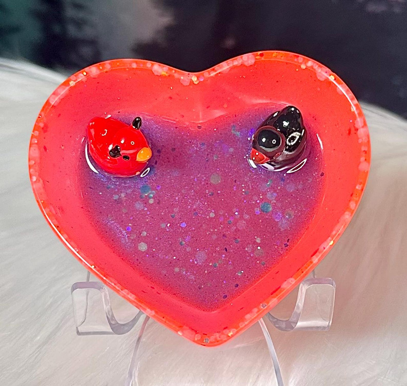 Spooky Glowing Duck Pond Ring Dish / Rubber Duckie Ring Bowl / Handmade ...