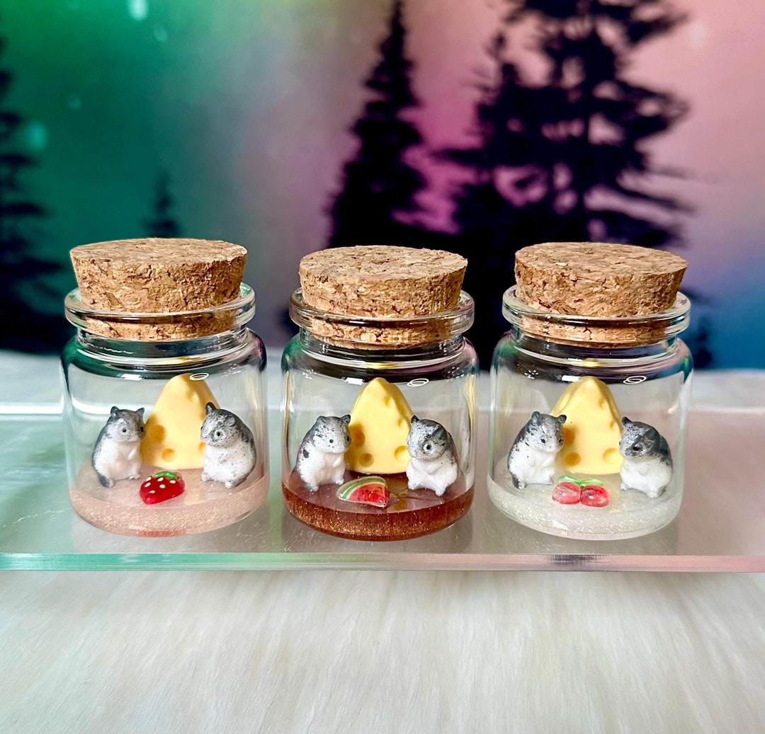 Mouse + Cheese Miniature Jar / the Original Tiny Terrarium Buddies ...