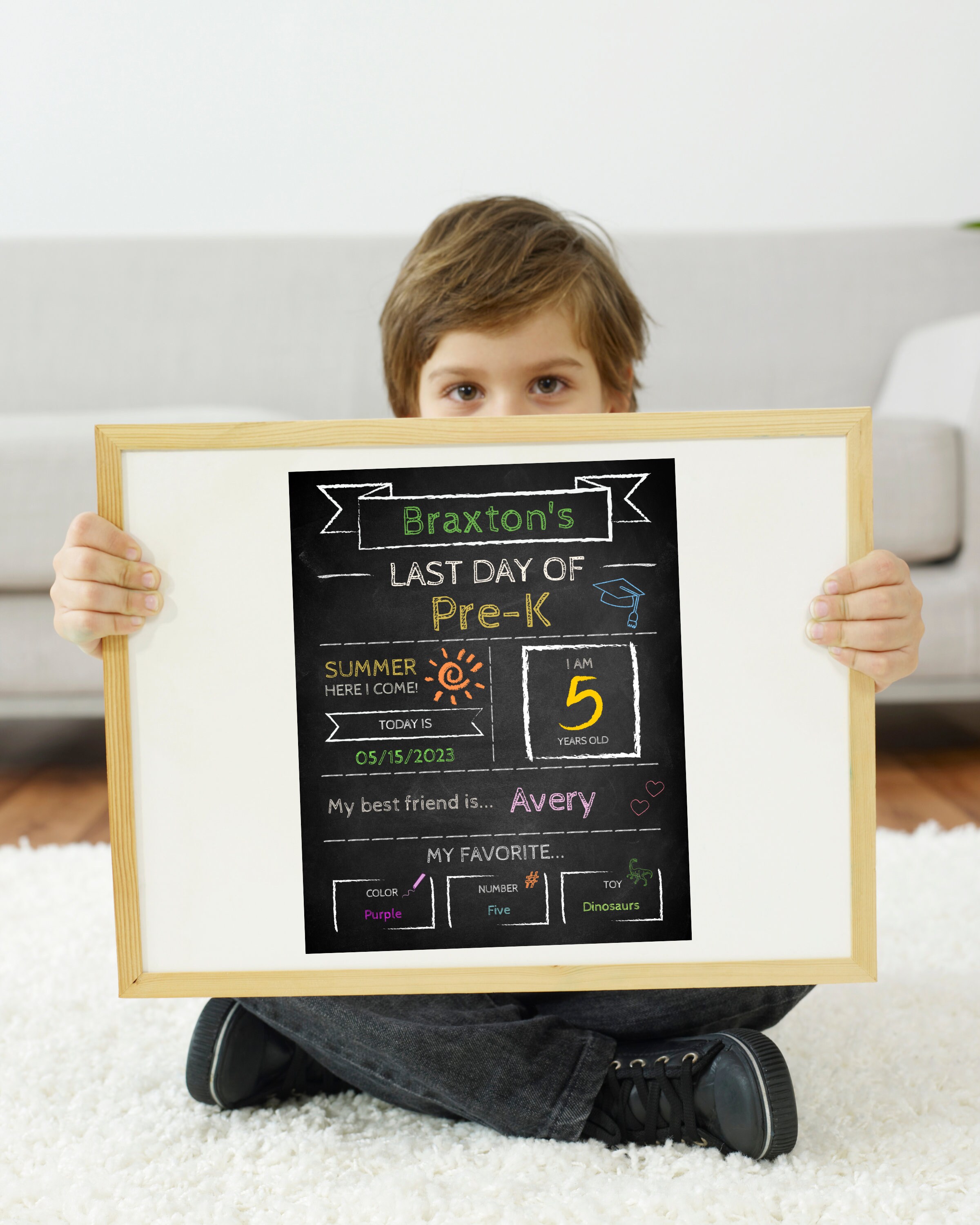 Last Day of School Chalkboard Sign Printable, Chalkboard School Signs ...