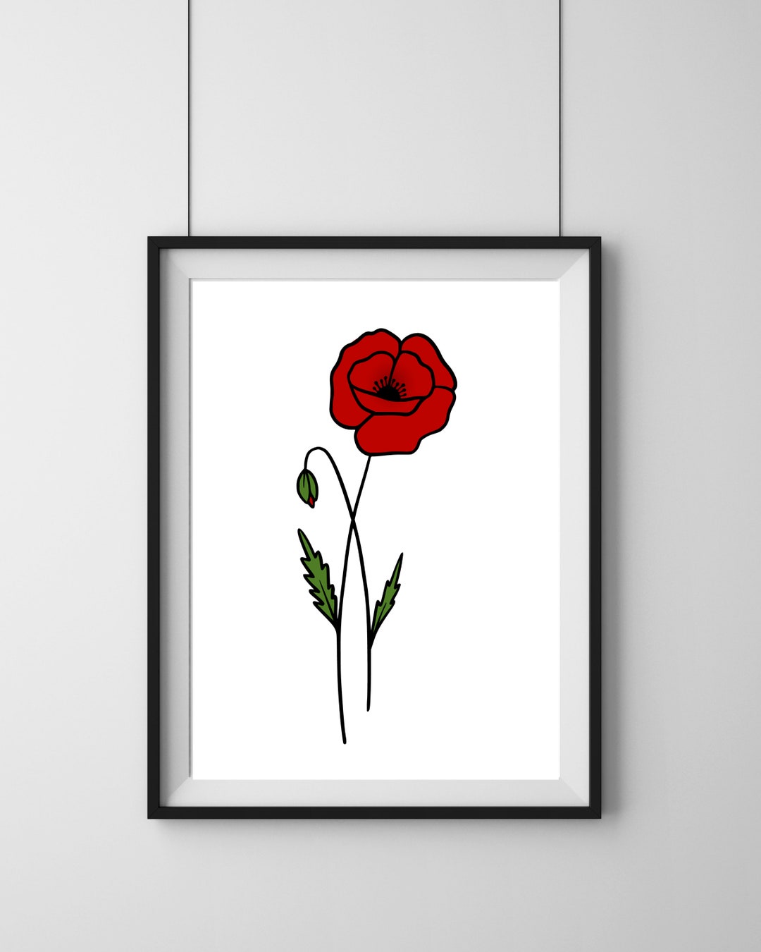 August Birth Flower | Birth Month Flower PNG, Poppy Birth Flower Gift ...