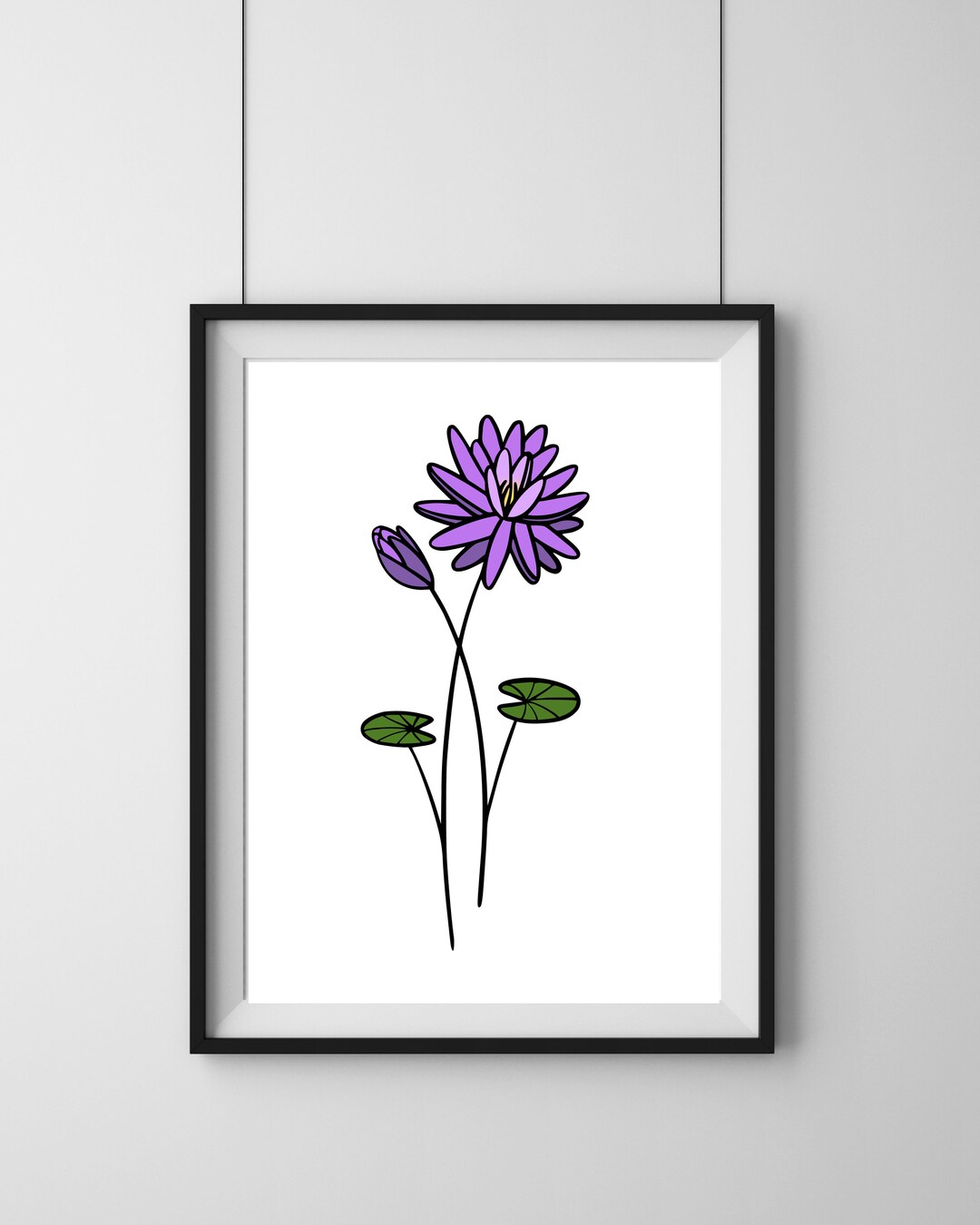 July Birth Flower | Birth Month Flower PNG, Waterlily Birth Flower Gift ...