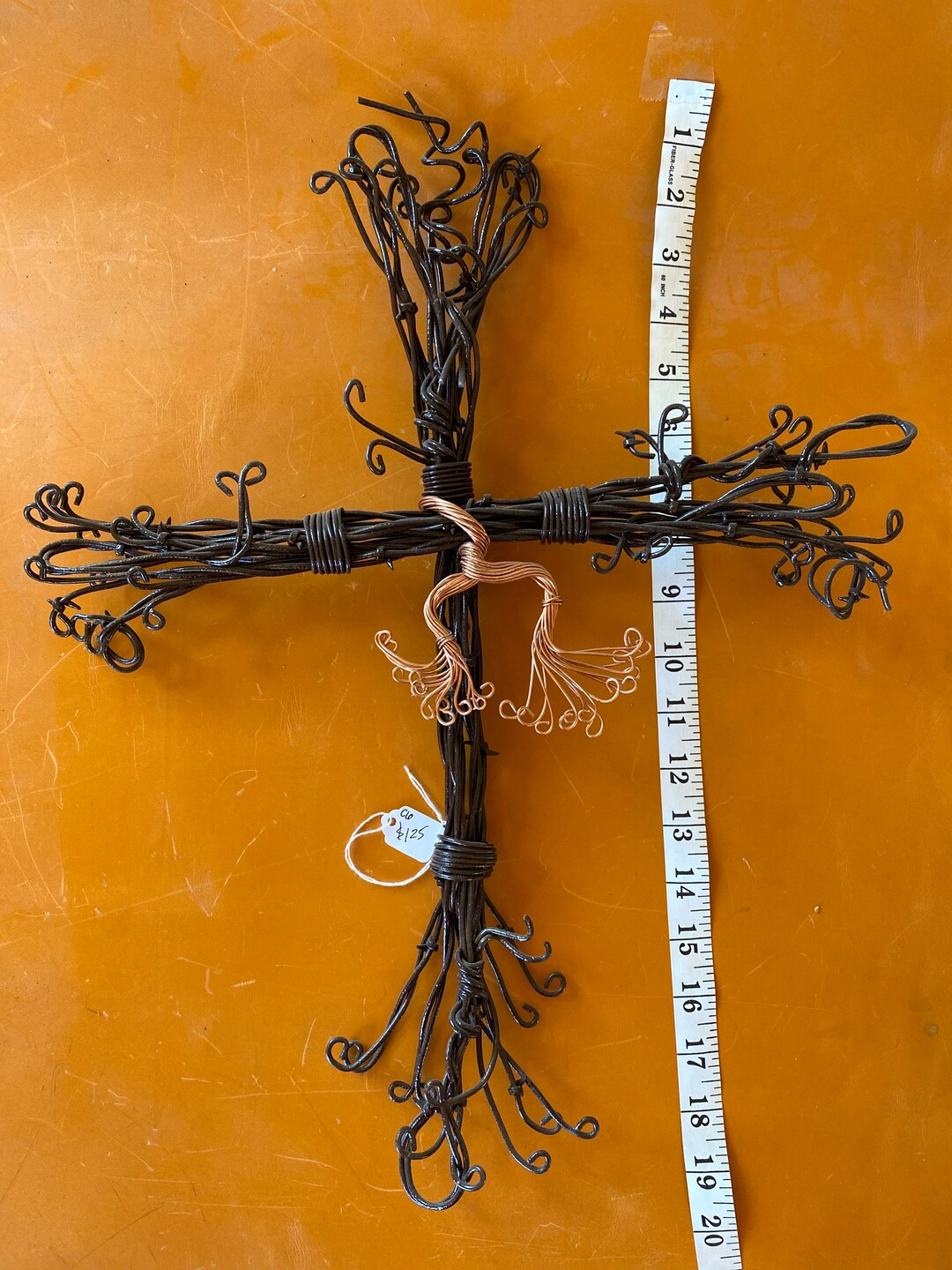 Antique Barbed Wire Cross With Copper Accents 19 Tall - Etsy