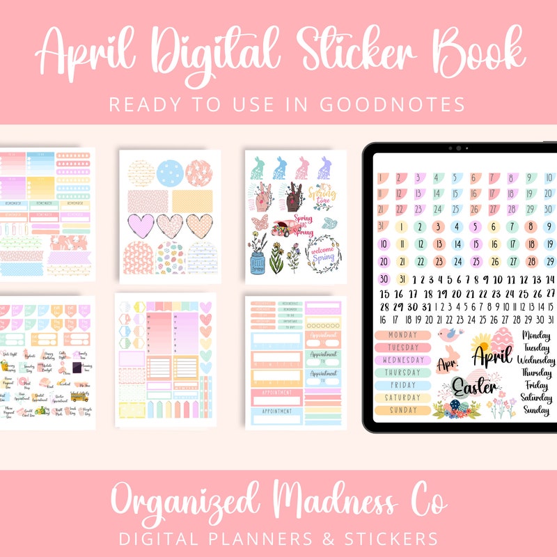 April Stickers - Etsy